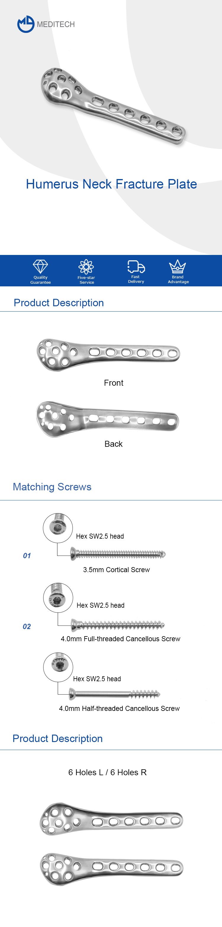Humerus Neck Fracture Plate | Proximal Humerus Locking Plate Manufacturer